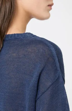 Max Mara Cannone Linen Sweater - Navy
