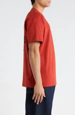 Carhartt Work In Progress Blocks Organic Cotton Graphic T-shirt - Oxide Red