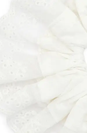 Tasha Oversized Eyelet Scrunchie - Ivory