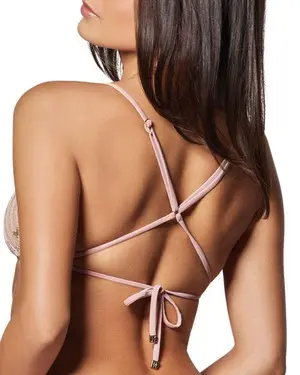 Kiki De Montparnasse Lace Inset String Bikini Top