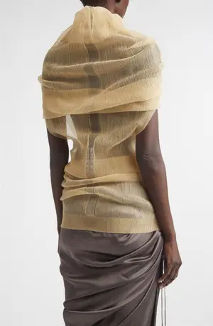 Rick Owens Transparent Ribbed Tube Top