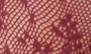 Swedish Stockings Rose Lace Tights - Deep Red