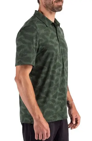 Cutter & Buck Epic Comfort Camo Regular Fit Polo - Hunter