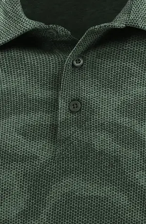 Cutter & Buck Epic Comfort Camo Regular Fit Polo - Hunter