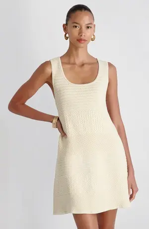 French Connection Mozart Mixed Stitch Sleeveless Mini Dress