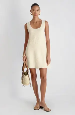 French Connection Mozart Mixed Stitch Sleeveless Mini Dress