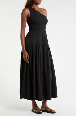 Elan Smocked Tiered Maxi Dress