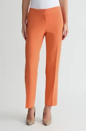 KASPER Ava Straight Leg Pants - Mandarin