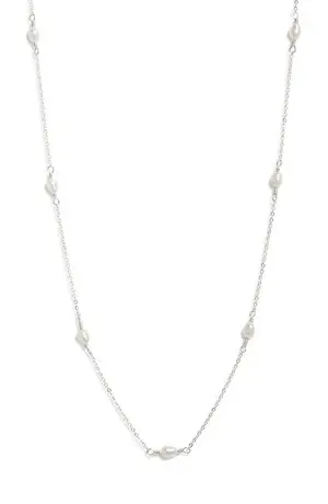 SET & STONES Madeline Pearl Chain Necklace - Silver