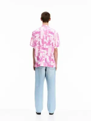 VOWELS Printed Still Shirt - Rose