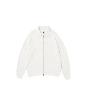 Vowels Zip Up Cardigans For Men