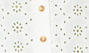 Roxy Eyelet Embroidered Button-up Shirt