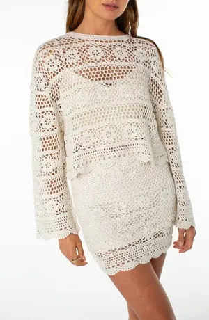 Roxy Cotton Blend Sweater - Cloud Dancer