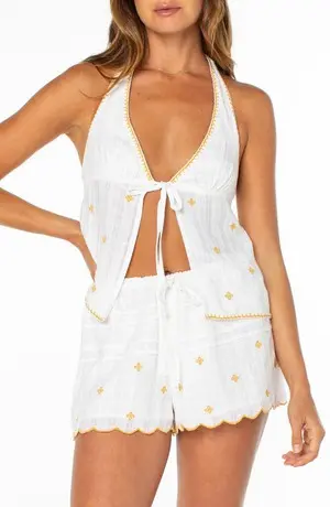 Roxy Fairweather Halter Top - Cloud Dancer