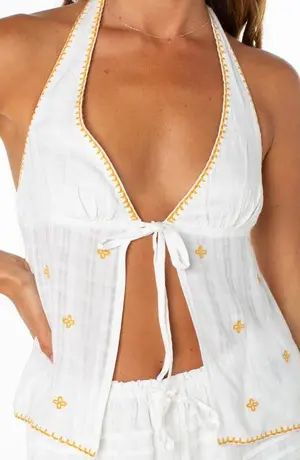 Roxy Fairweather Halter Top - Cloud Dancer