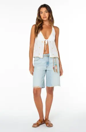 Roxy Fairweather Halter Top - Cloud Dancer