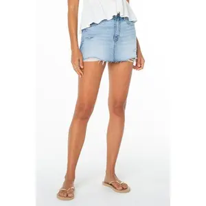 Roxy Raw Edge Denim Miniskirt - Wash Ashore