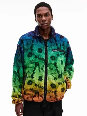 VOWELS Printed Fleece Jacket - Multi