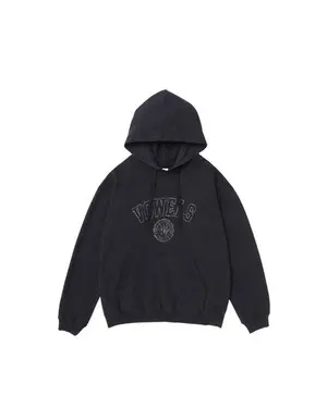 VOWELS Faded Collegiate Hoodie - Black