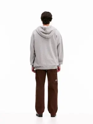 VOWELS Faded Collegiate Hoodie - Heather Grey