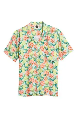 BOARDIES Citrus Disco Print Camp Shirt - Green Multi