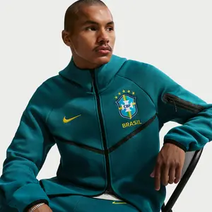 Nike Brazil Tech Fleece Windrunner Soccer Full-zip Hoodie