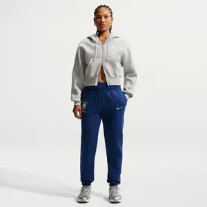 Nike Brazil Phoenix Fleece Soccer High-waisted Pants - Blue