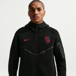 Nike Usmnt Tech Fleece Windrunner Full-zip Hoodie - Black