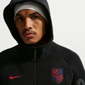 Nike Usmnt Tech Fleece Windrunner Full-zip Hoodie - Black