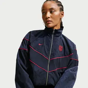 Nike Usmnt Windrunner Soccer Uv Woven Jacket - Blue