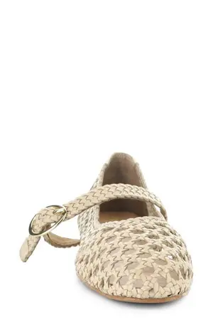 BOS. & CO. Mary Jane Flat - Light Beige
