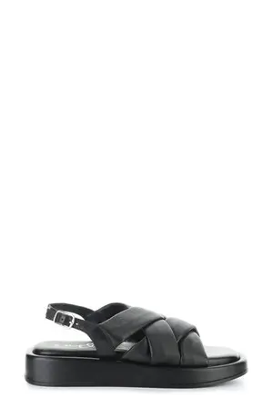 BOS. & CO. Brixin Slingback Platform Wedge Sandal - Black