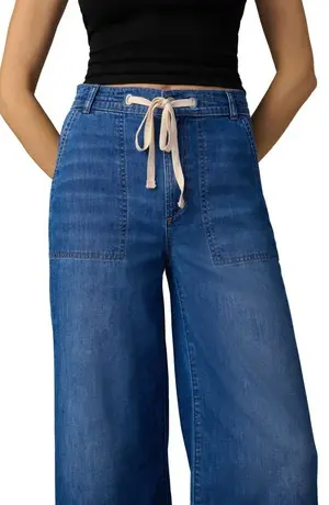 Joe's Jeans The Madeline Ankle Wide Leg Drawstring Jeans