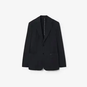 Burberry Technical Cotton Tailored Jacket - Navy