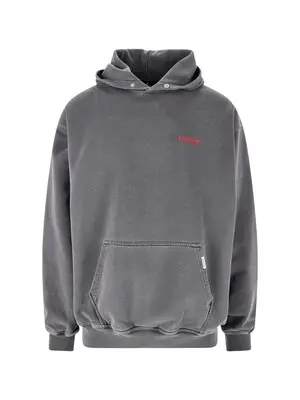 Fear Of God Stone Island Cotton Logo Hoodie - Gray