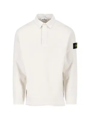 Stone Island Cotton Logo Hoodie - White
