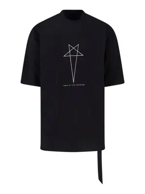Rick Owens T-shirt "pentagram Tommy - Black