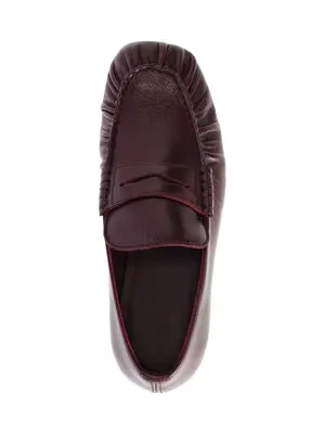 ALOHAS Aven" Leather Loafers - Red