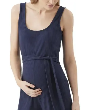 RIPE MATERNITY Bobby Rib Jumpsuit - Navy