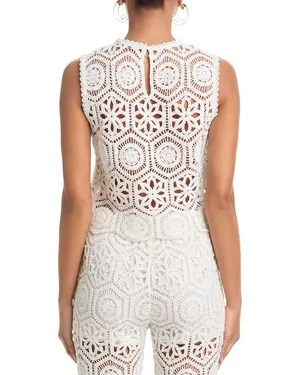 Aqua Crochet Tank Top