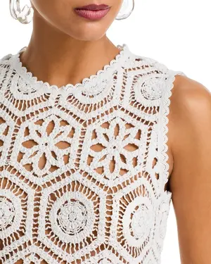 Aqua Crochet Tank Top