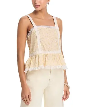 Aqua Floral Lace Top
