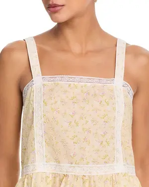 Aqua Floral Lace Top
