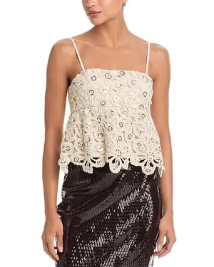 Aqua Mirror Crochet Top
