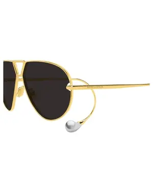 Bottega Veneta Pilot Sunglasses, 64mm