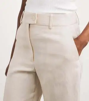 Claudie Pierlot Linen Cropped Trousers