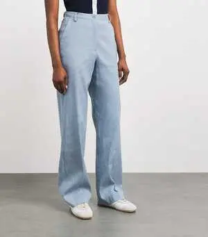 Claudie Pierlot Linen-cotton Straight Trousers