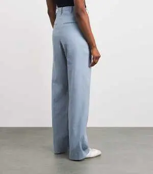 Claudie Pierlot Linen-cotton Straight Trousers
