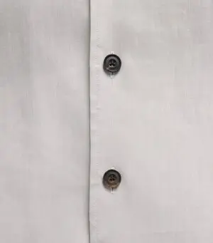 Corneliani Linen-wool Short-sleeve Shirt