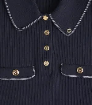 Maje Ribbed Polo Shirt